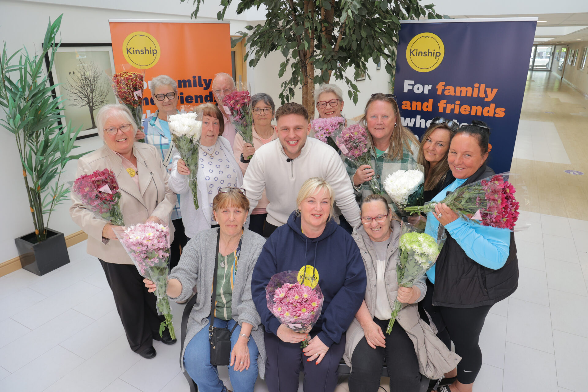 Kinship's new ambassador Joe Fishburn meets kinship carers